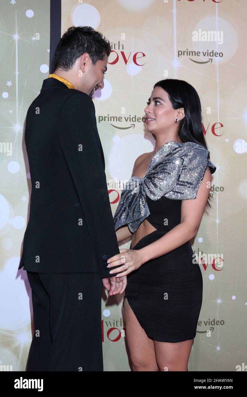 Los Angeles, CA. 9th Dec, 2021. Mark Indelicato, Emeraude Toubia at ...