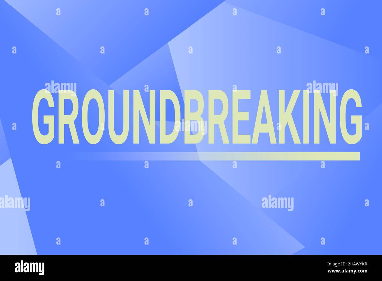 Handwriting text Groundbreaking. Word Written on Very new and a big ...