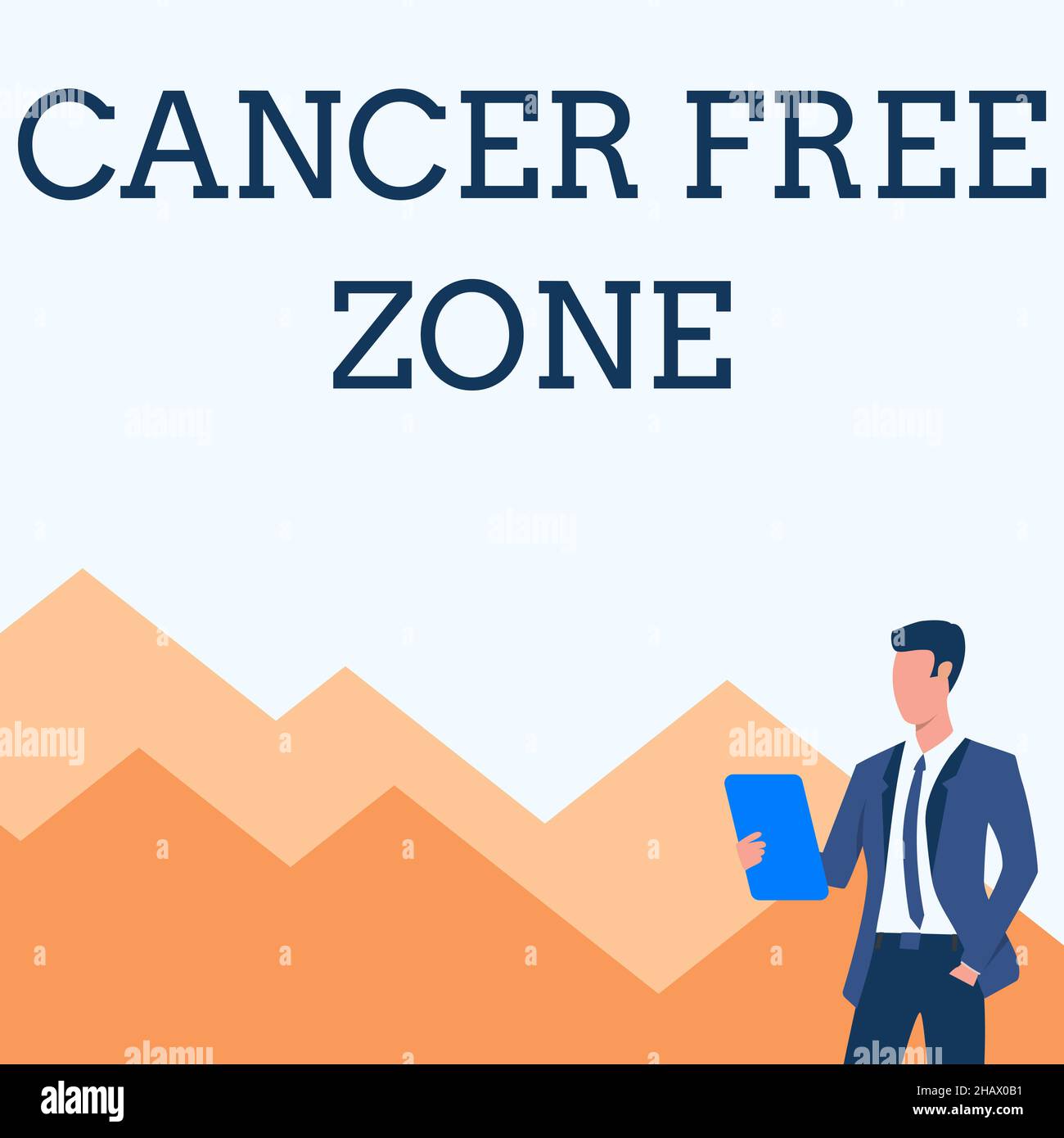 Hand writing sign Cancer Free Zone. Concept meaning supporting cancer ...