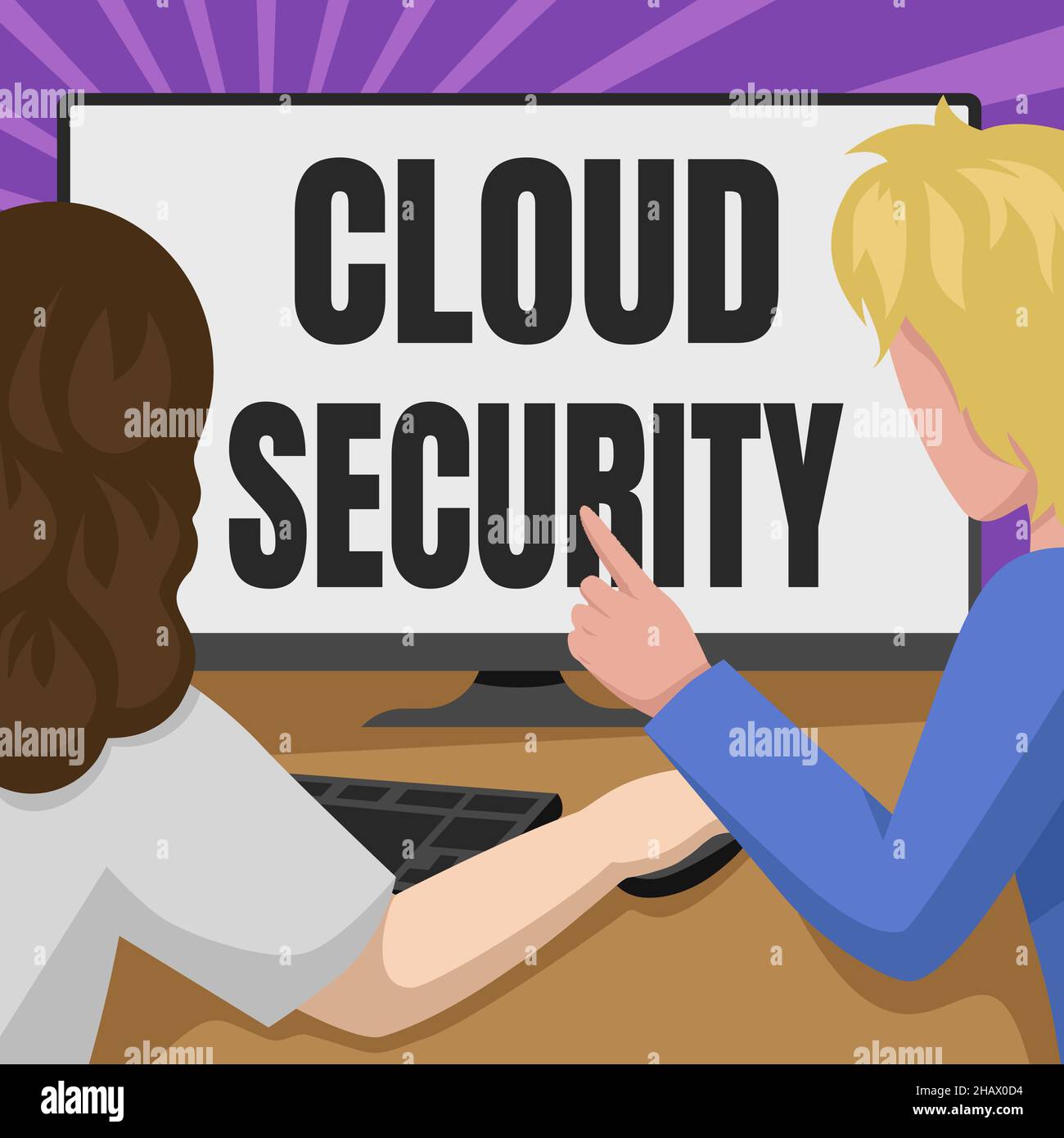 Text Showing Inspiration Cloud Security Word Written On Imposing A Secured System Of Existing