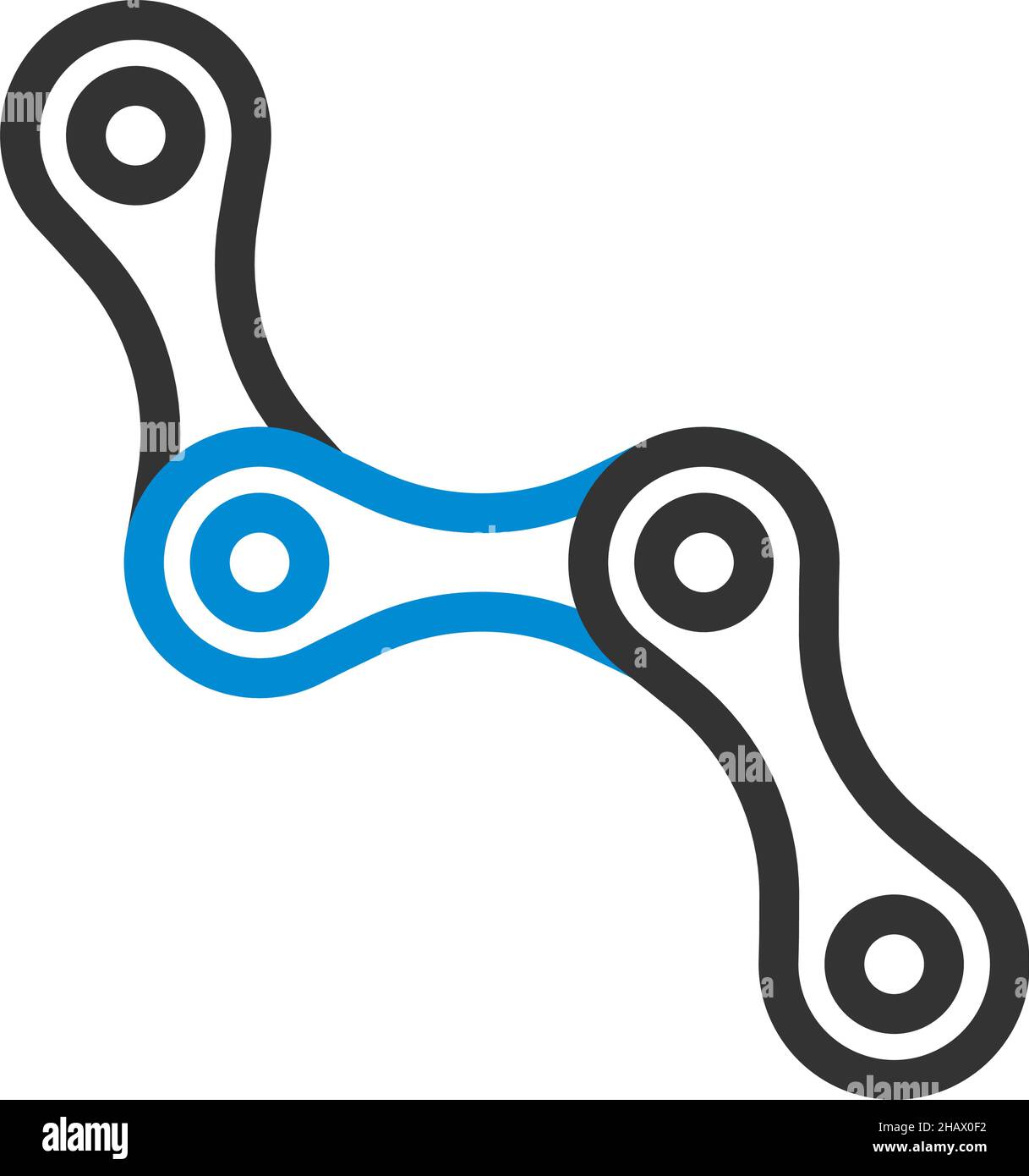 Bike Chain Icon. Editable Bold Outline With Color Fill Design. Vector ...