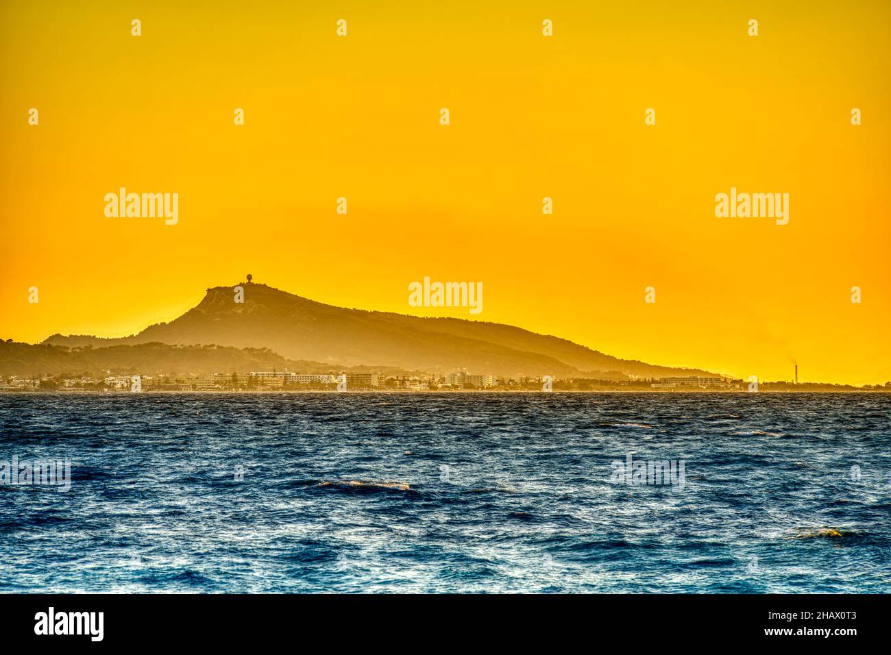 Sunset in Rhodes, HDR Image Stock Photo - Alamy