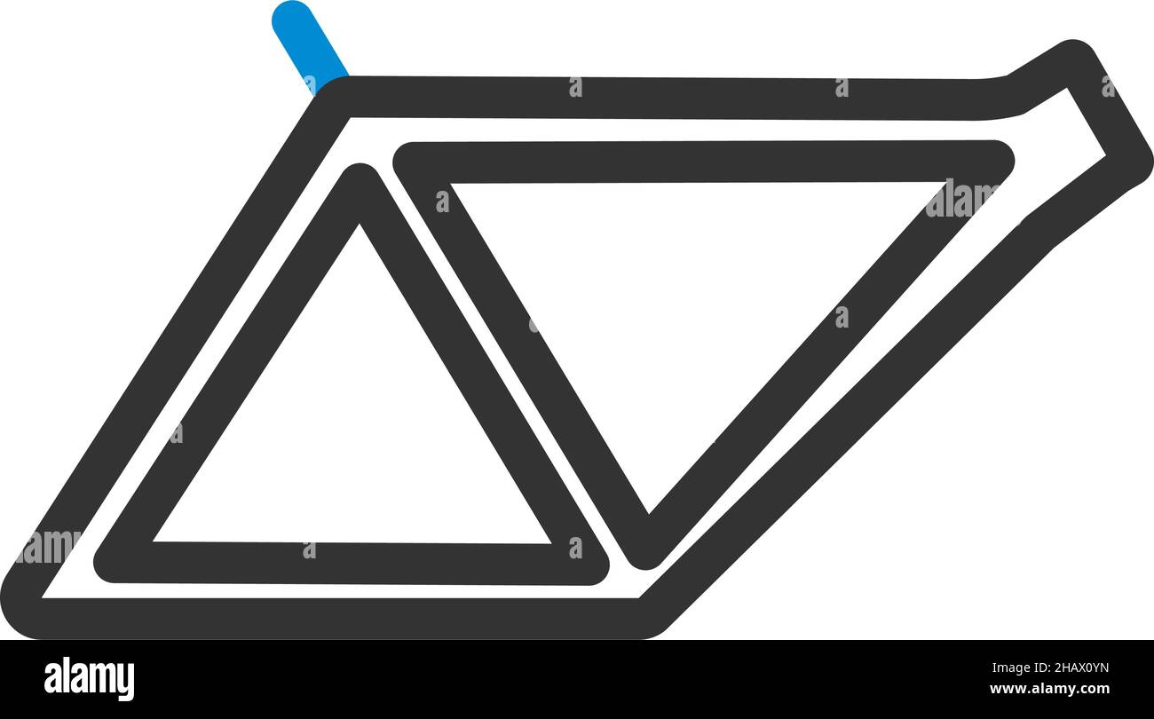 Bike Frame Icon. Editable Bold Outline With Color Fill Design. Vector ...