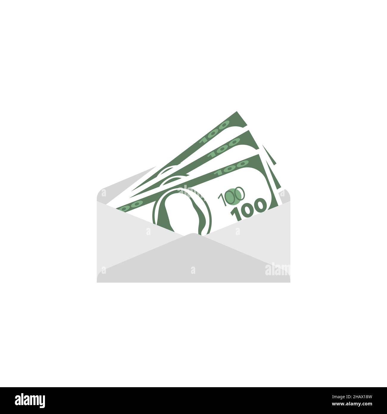 Envelope with money inside Stock Vector Images - Alamy