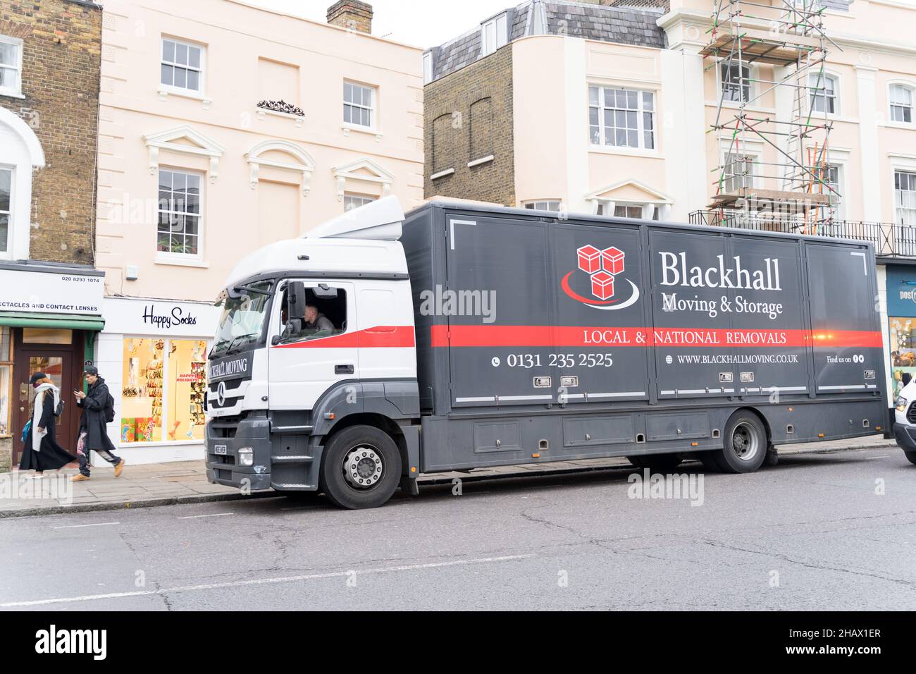 Blackhall Moving & Storage HGV truck Stock Photo - Alamy