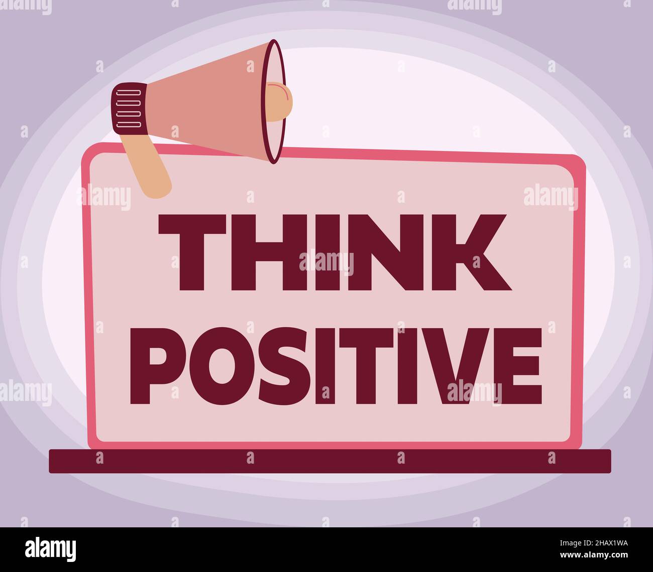 Hand writing sign Think Positive. Word Written on creating thoughts ...