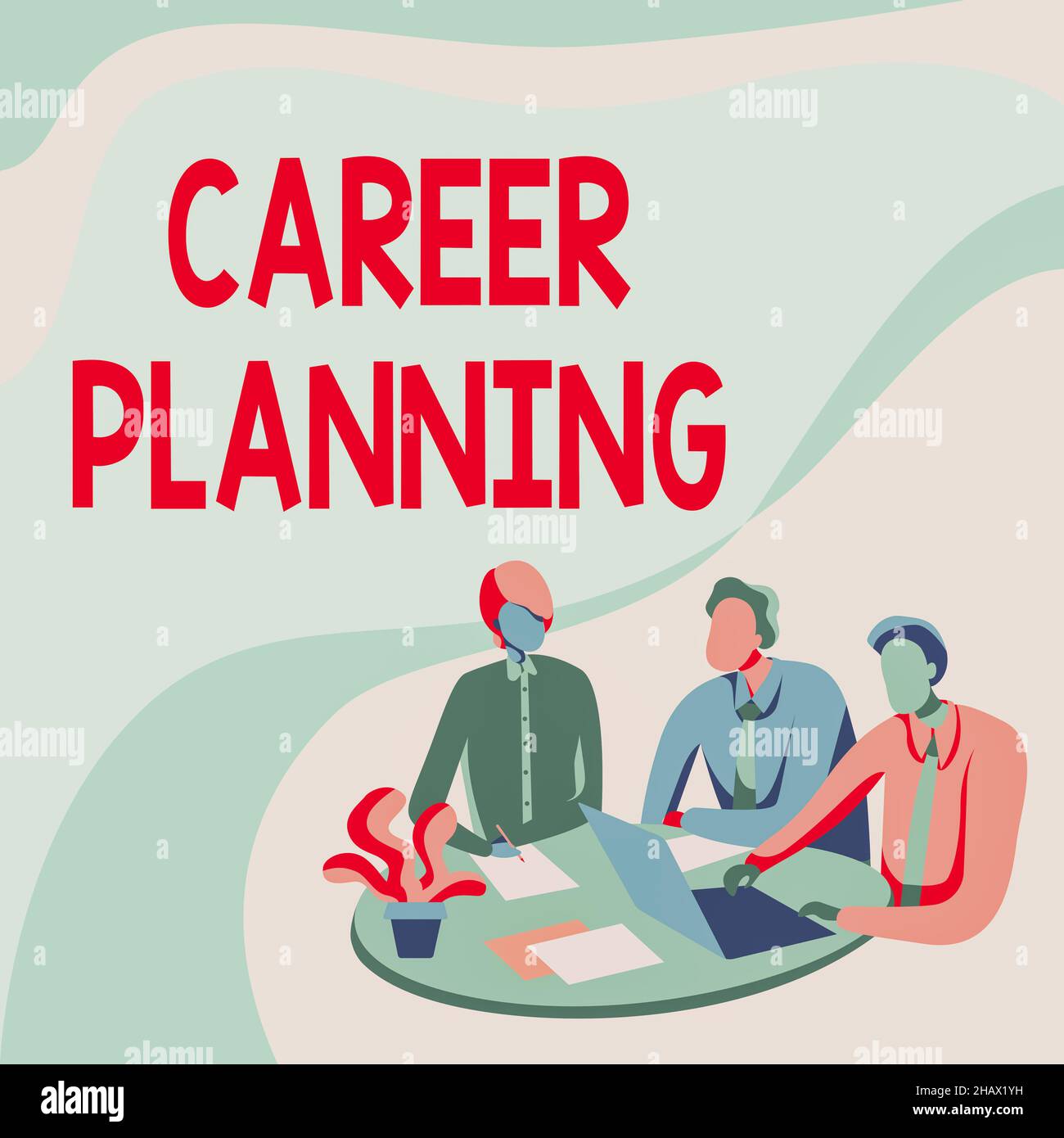 Hand writing sign Career Planning. Word Written on Strategically plan ...