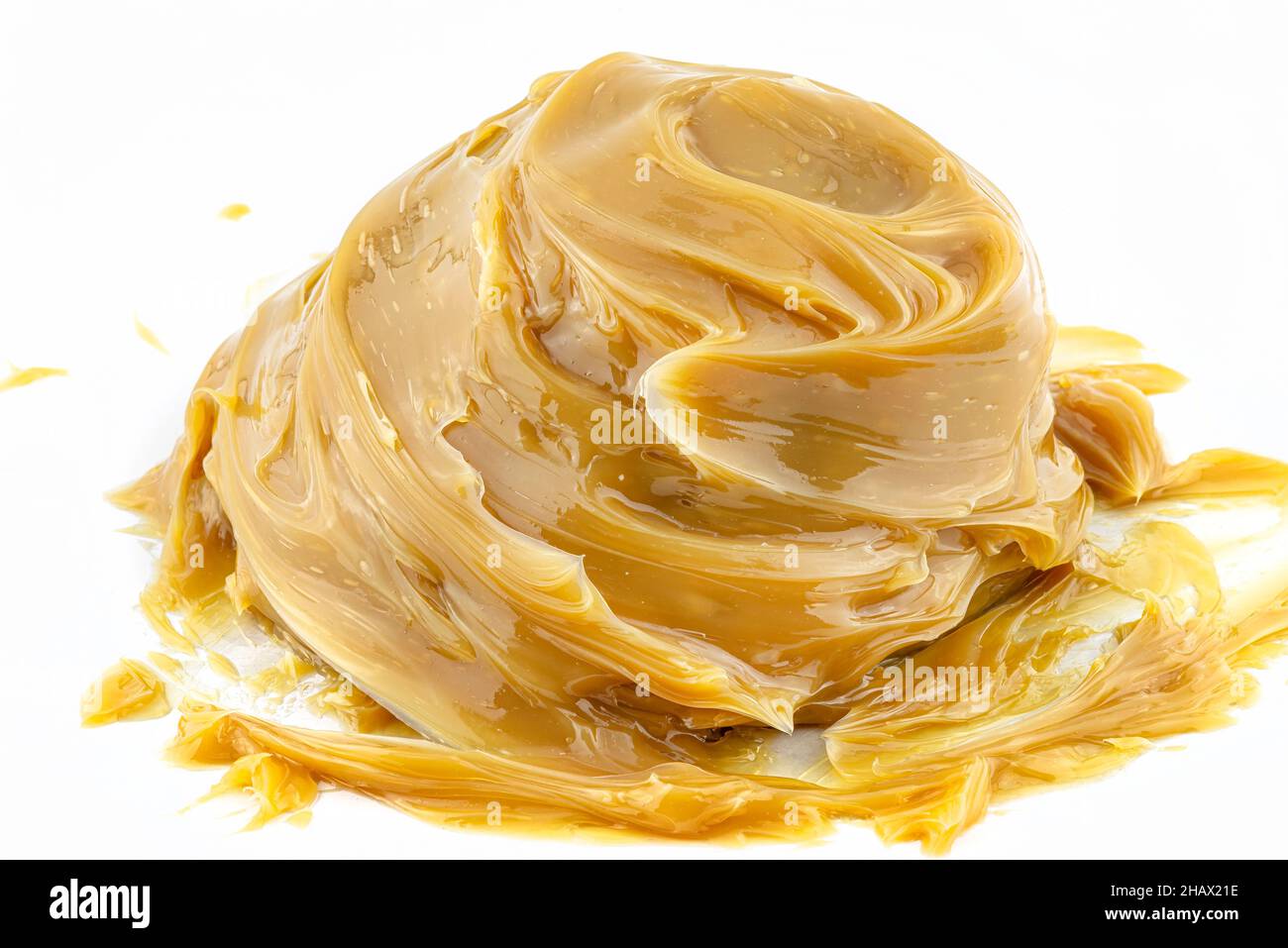 Macro photo of pile of machine grease, isolated on white background ...