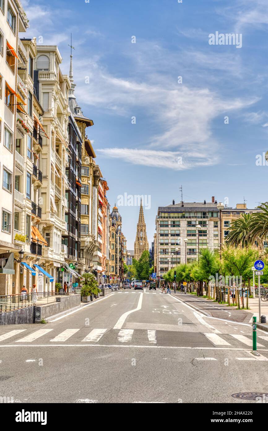 San Sebastian landmarks, HDR Image Stock Photo - Alamy