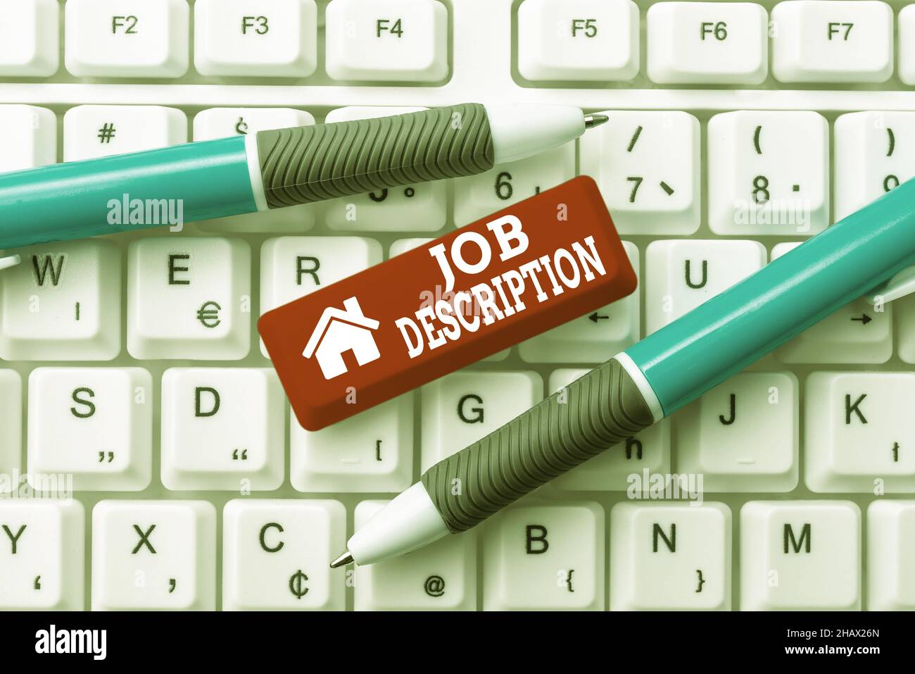 Sign displaying Job Description. Concept meaning A document that ...