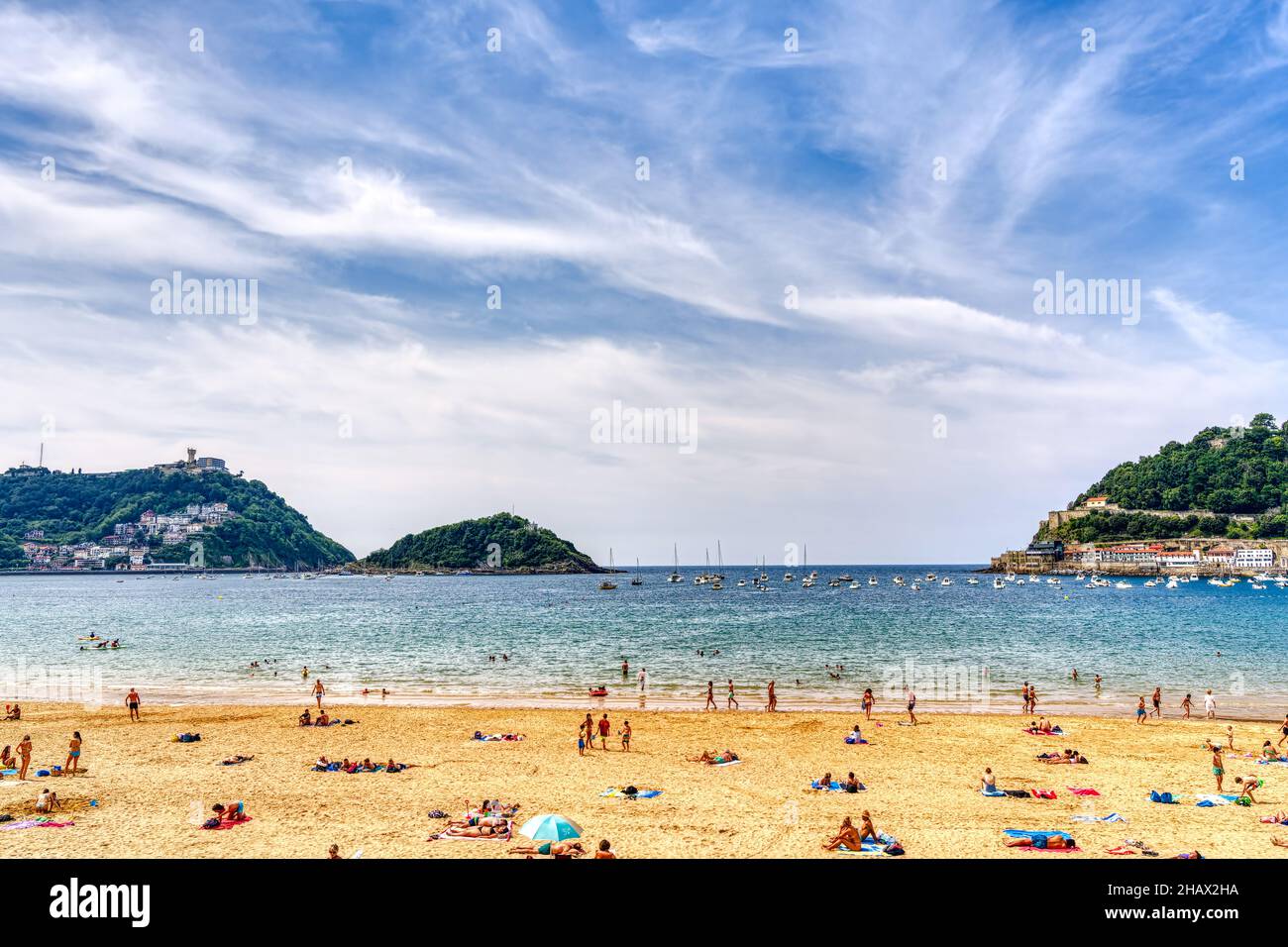 San Sebastian landmarks, HDR Image Stock Photo - Alamy
