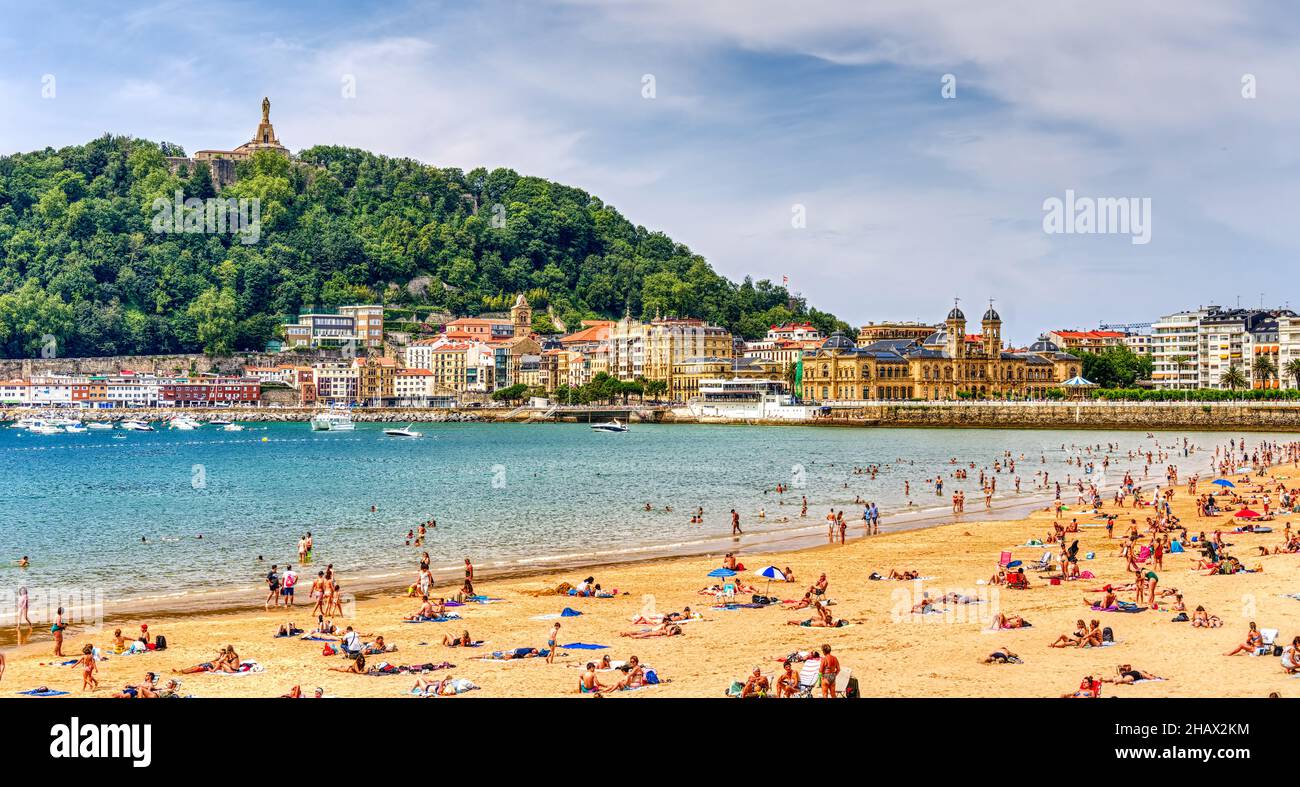 San Sebastian landmarks, HDR Image Stock Photo - Alamy