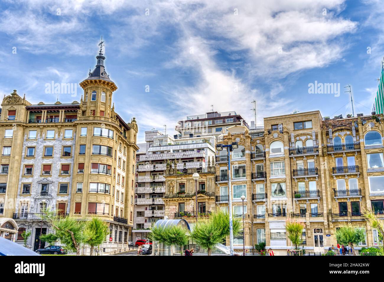 San Sebastian landmarks, HDR Image Stock Photo - Alamy