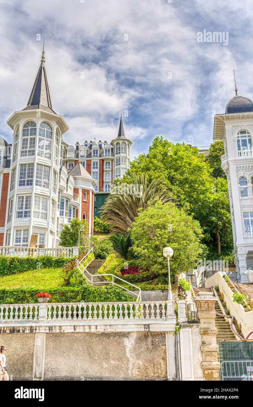 San Sebastian landmarks, HDR Image Stock Photo - Alamy