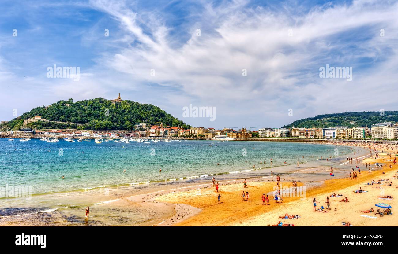 San Sebastian landmarks, HDR Image Stock Photo - Alamy