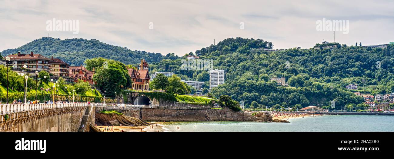 San Sebastian landmarks, HDR Image Stock Photo - Alamy