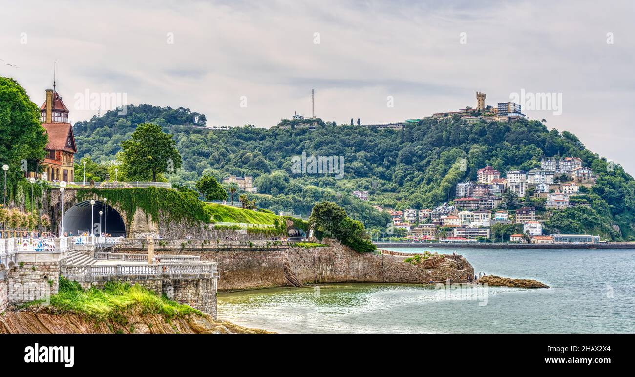 San Sebastian landmarks, HDR Image Stock Photo - Alamy