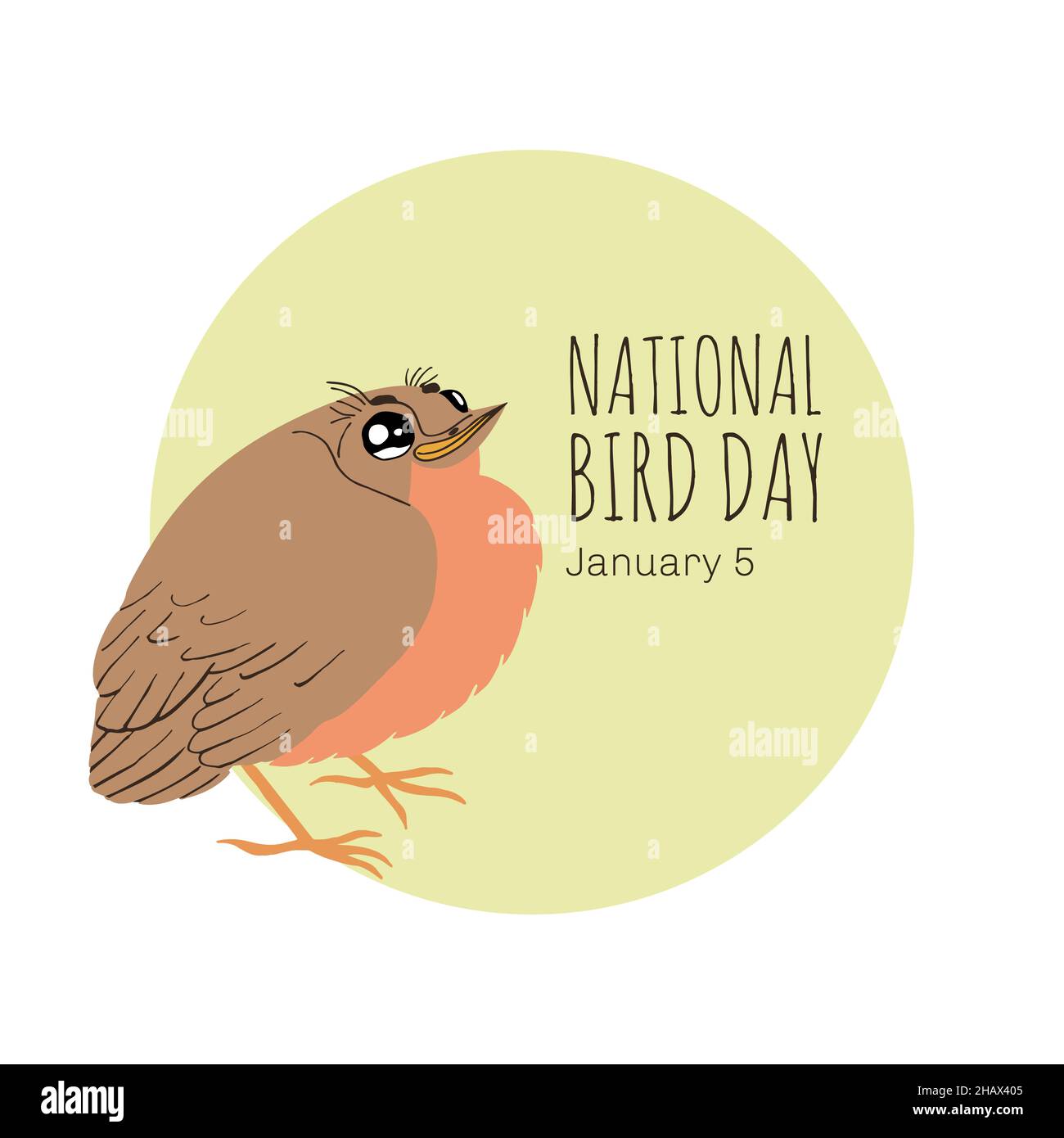 National bird day illustration with text on white Stock Vector Image ...