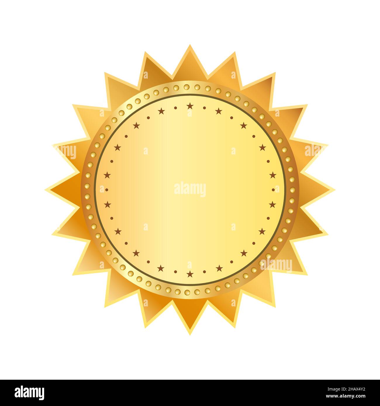 Blank golden label template isolated on white background. Decorative ...
