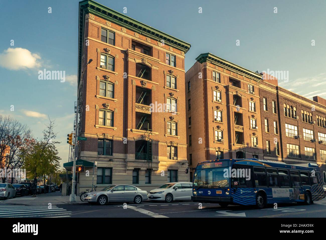 Apartment buildings in the Washington Heights neighborhood of New York ...