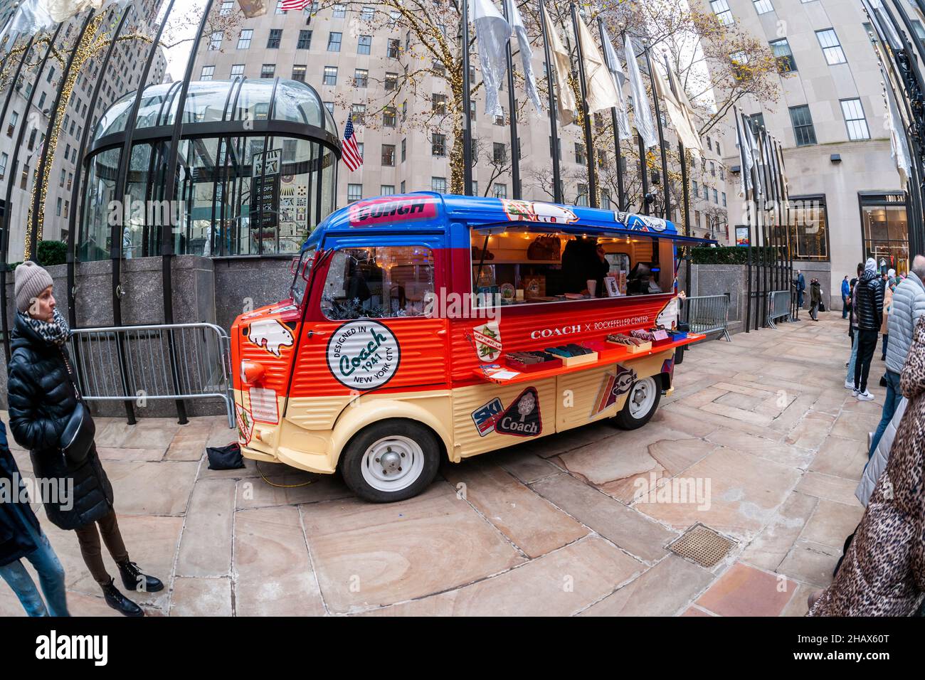 A branded Citroën truck sits in Rockefeller Center in New York as part ...