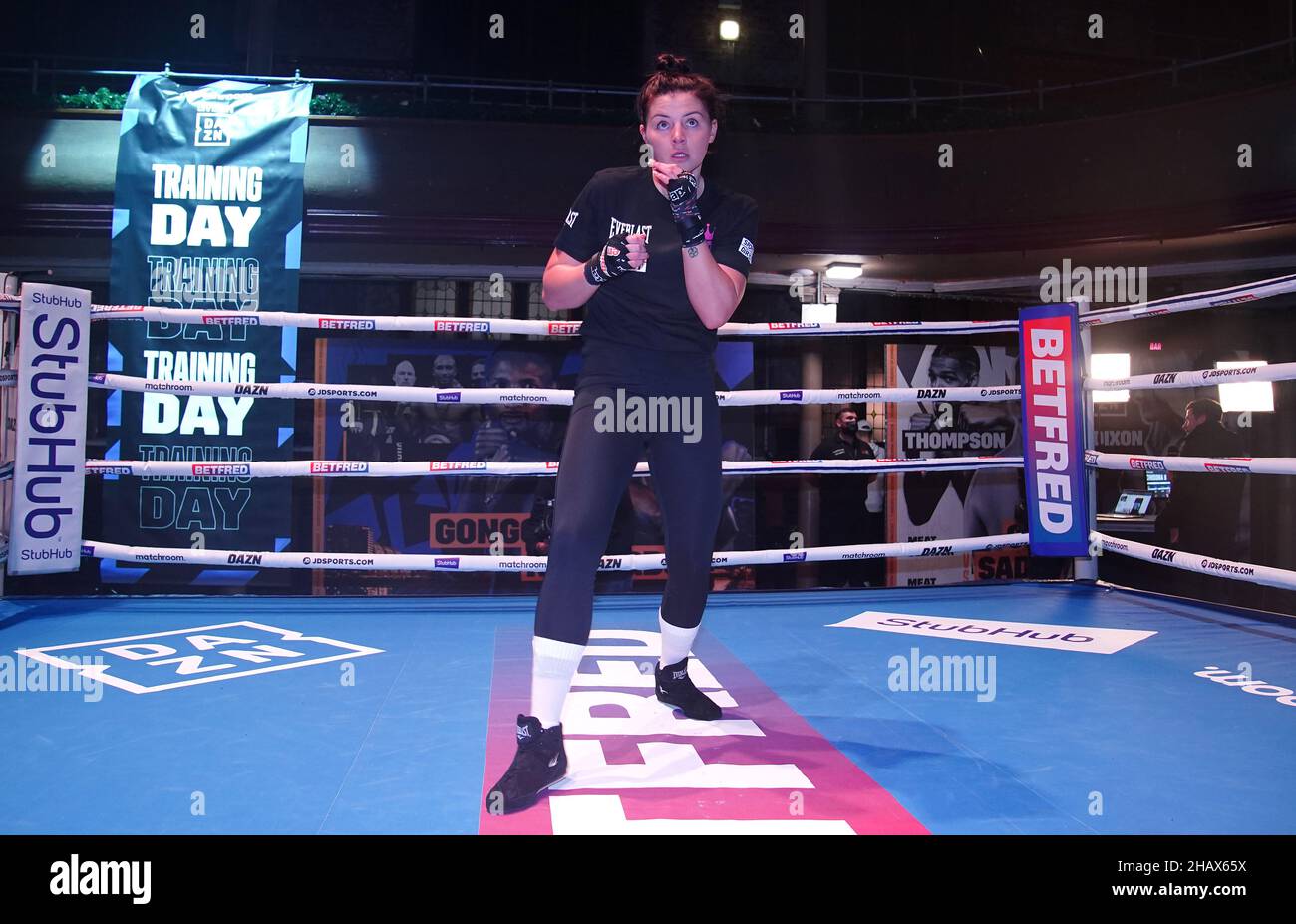 Sandy Ryan during the public workout at the Albert Hall, Manchester ...