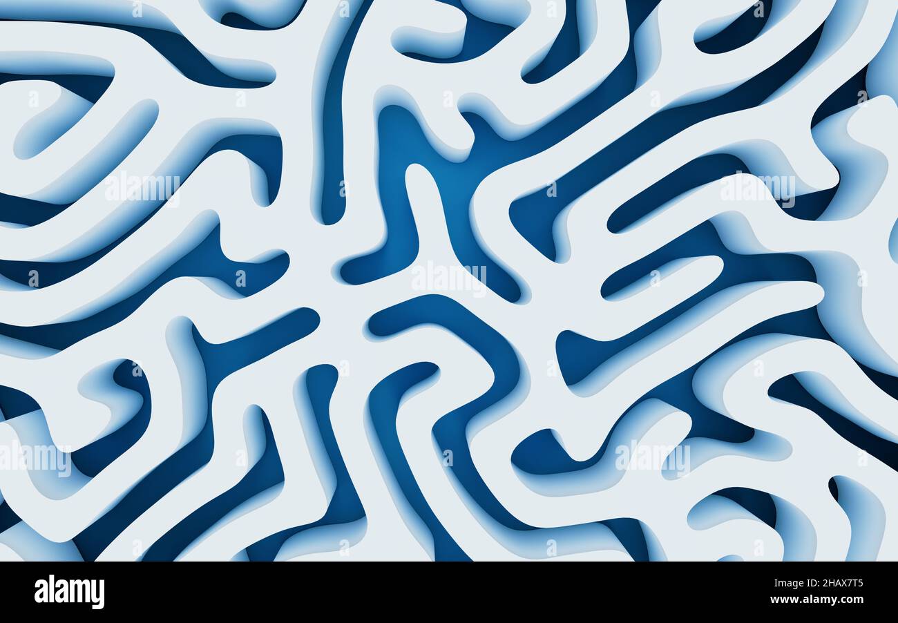 Abstract lines and curve lines, 3d rendering. Computer digital drawing ...