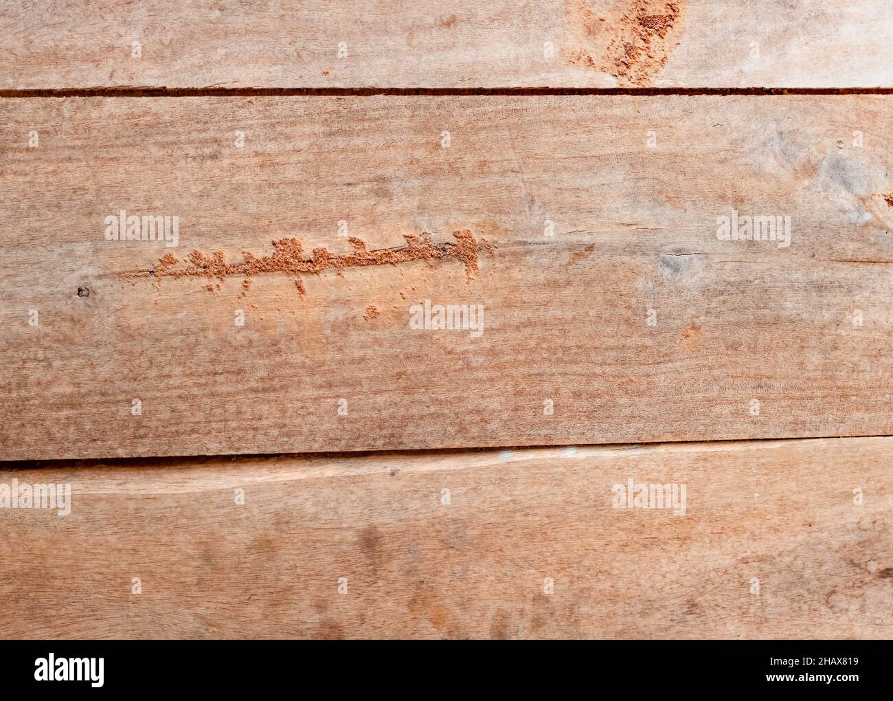 Rough wooden plank top view close up background Stock Photo - Alamy