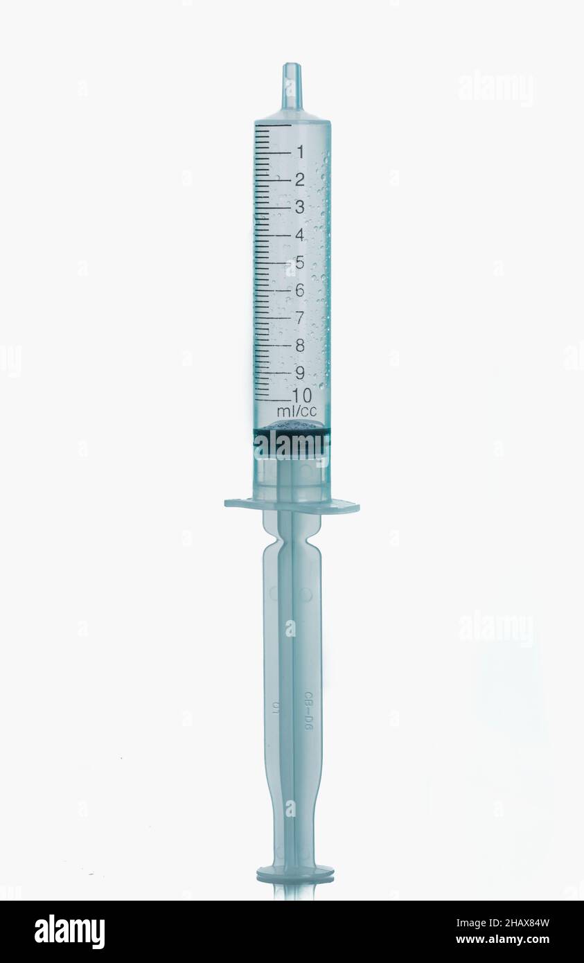Medicine, Injection, vaccine and disposable syringe isolated, drug ...