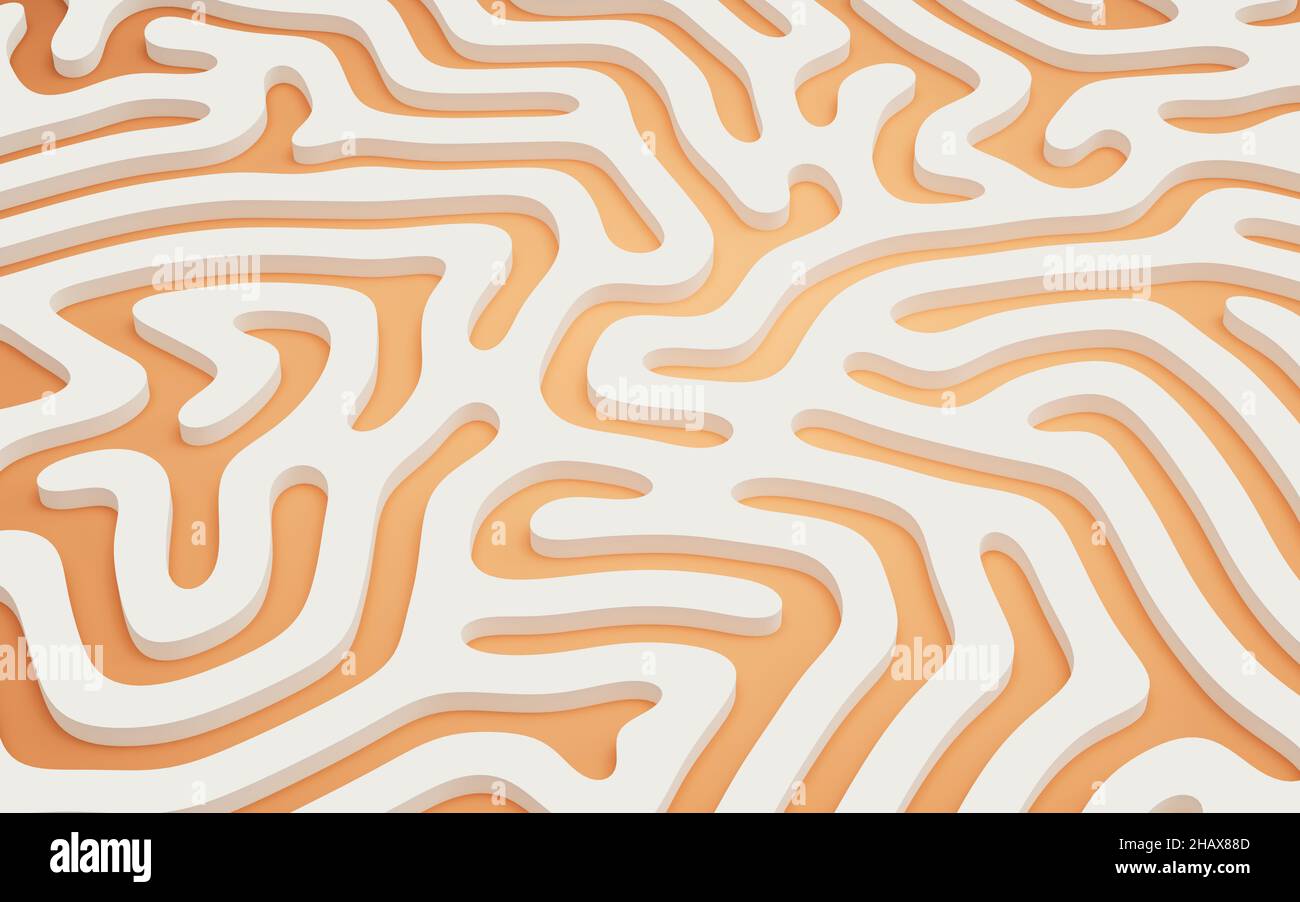 Abstract lines and curve lines, 3d rendering. Computer digital drawing ...