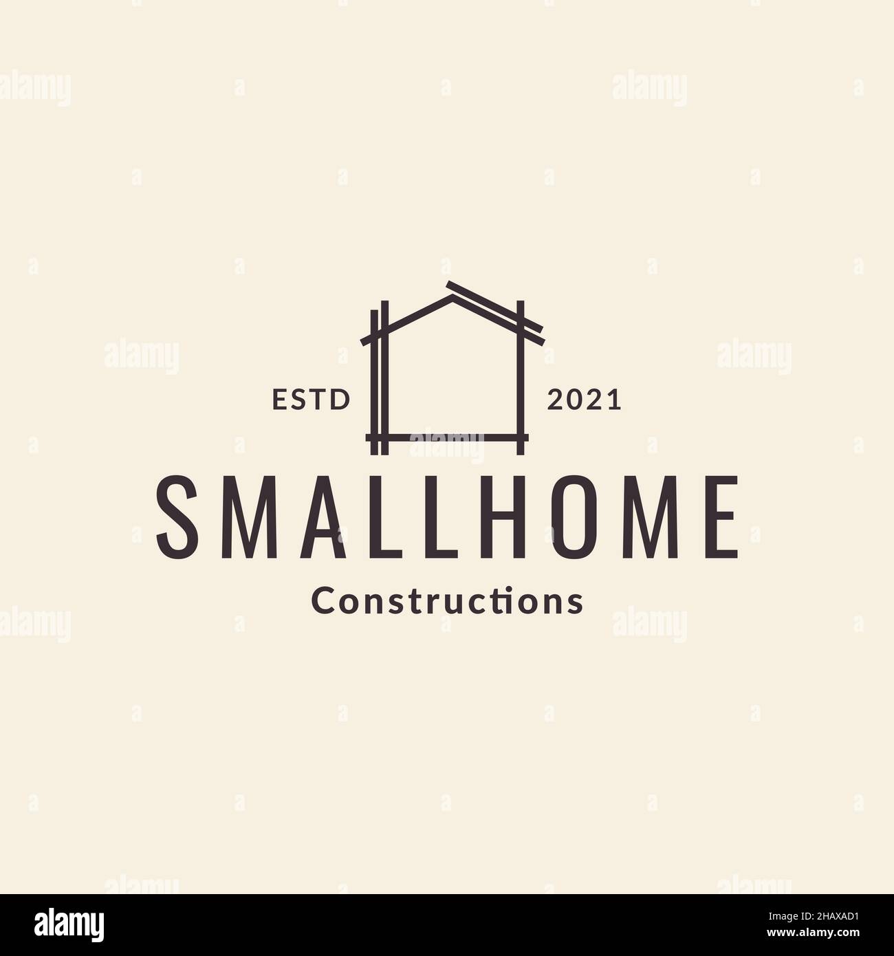 small home line construction architect logo symbol icon vector graphic ...
