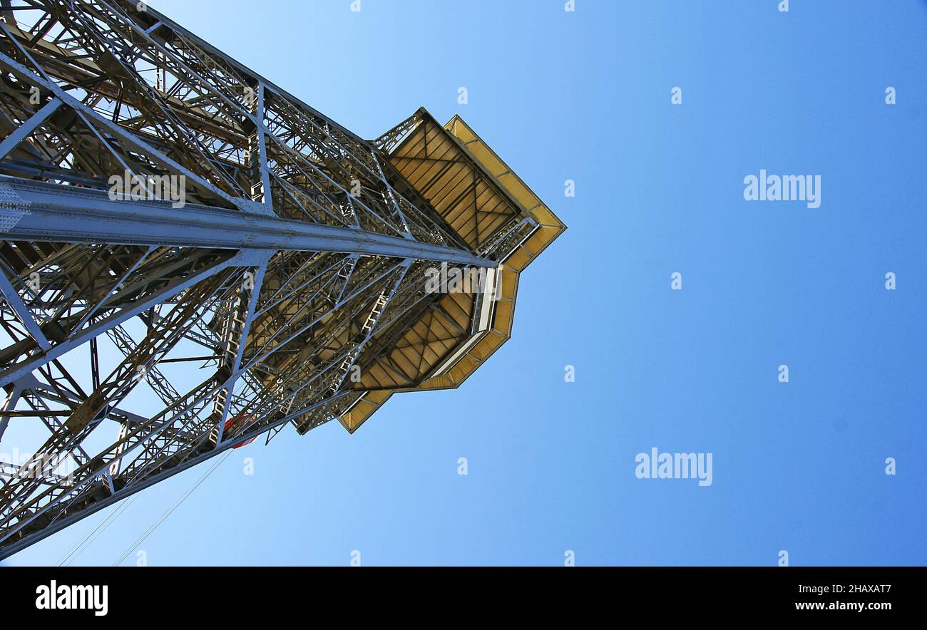 Barceloneta cable car tower in Barcelona, Catalunya, Spain, Europe ...
