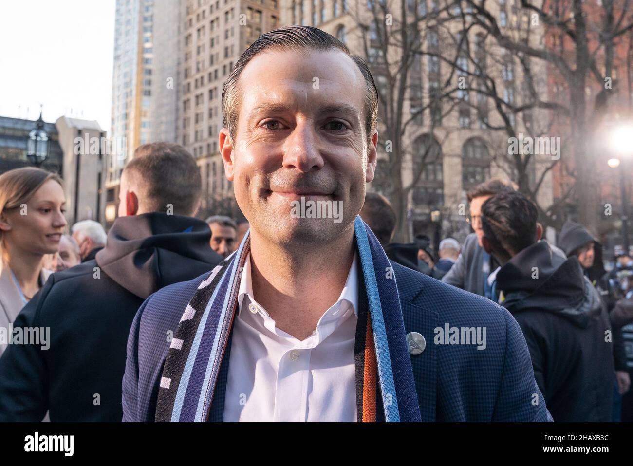 New York, New York, USA. 14th Dec, 2021. NYCFC CEO Brad Sims poses ...