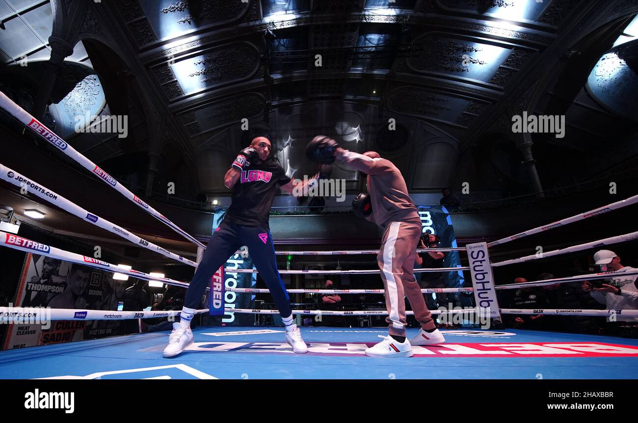 Zelfa Barrett during the public workout at the Albert Hall, Manchester ...