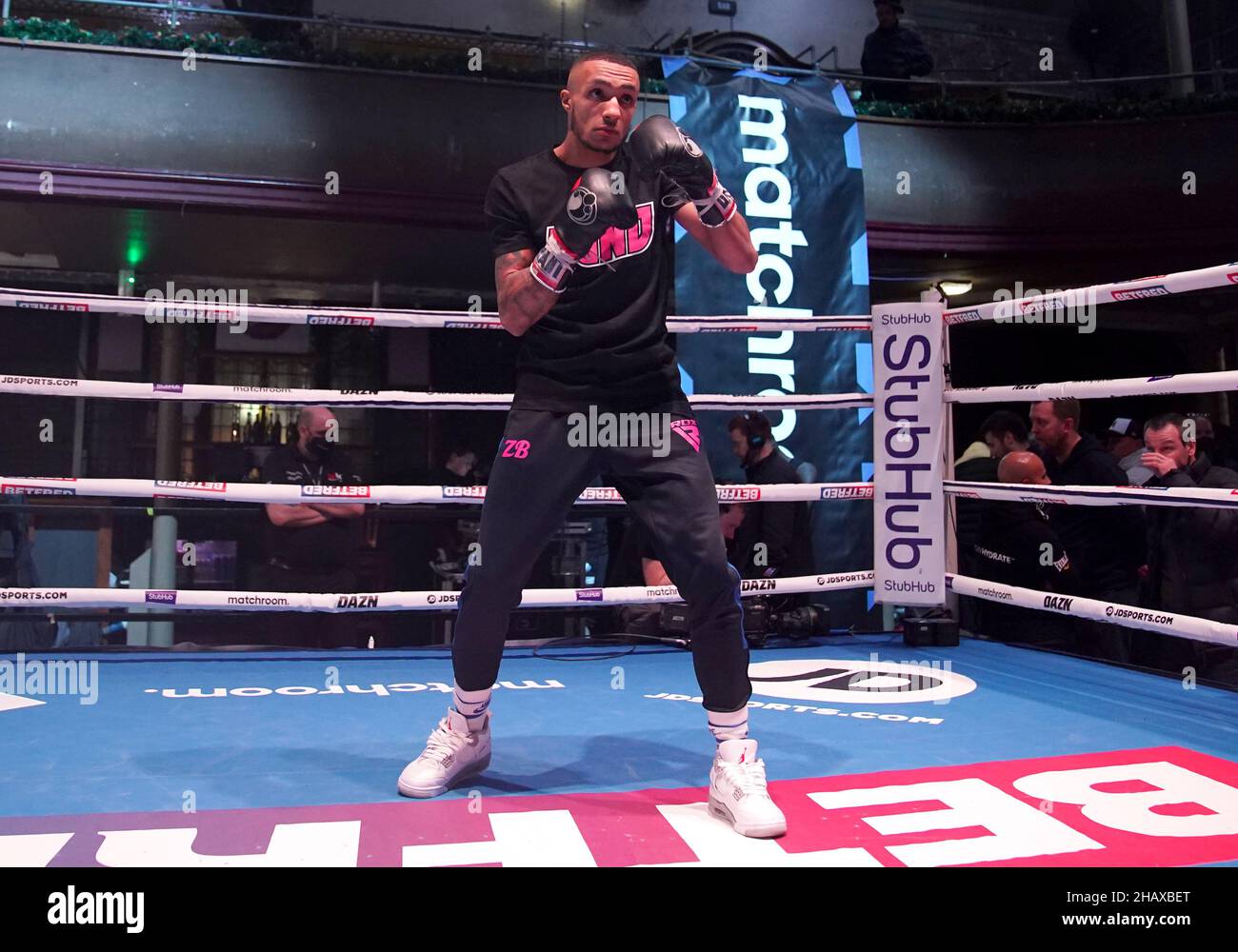 Zelfa Barrett during the public workout at the Albert Hall, Manchester ...