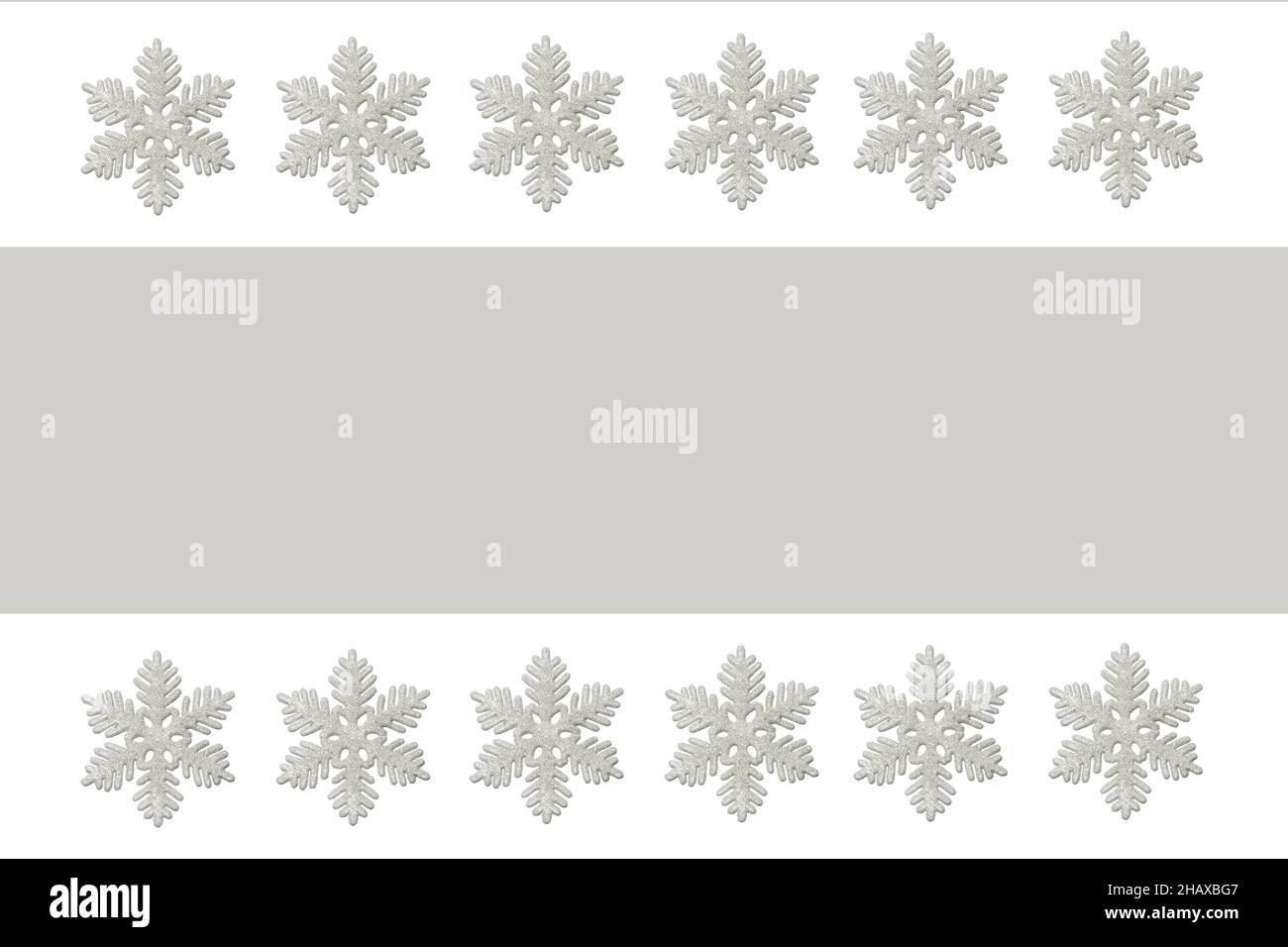 Christmas background with snowflake borders Stock Photo - Alamy