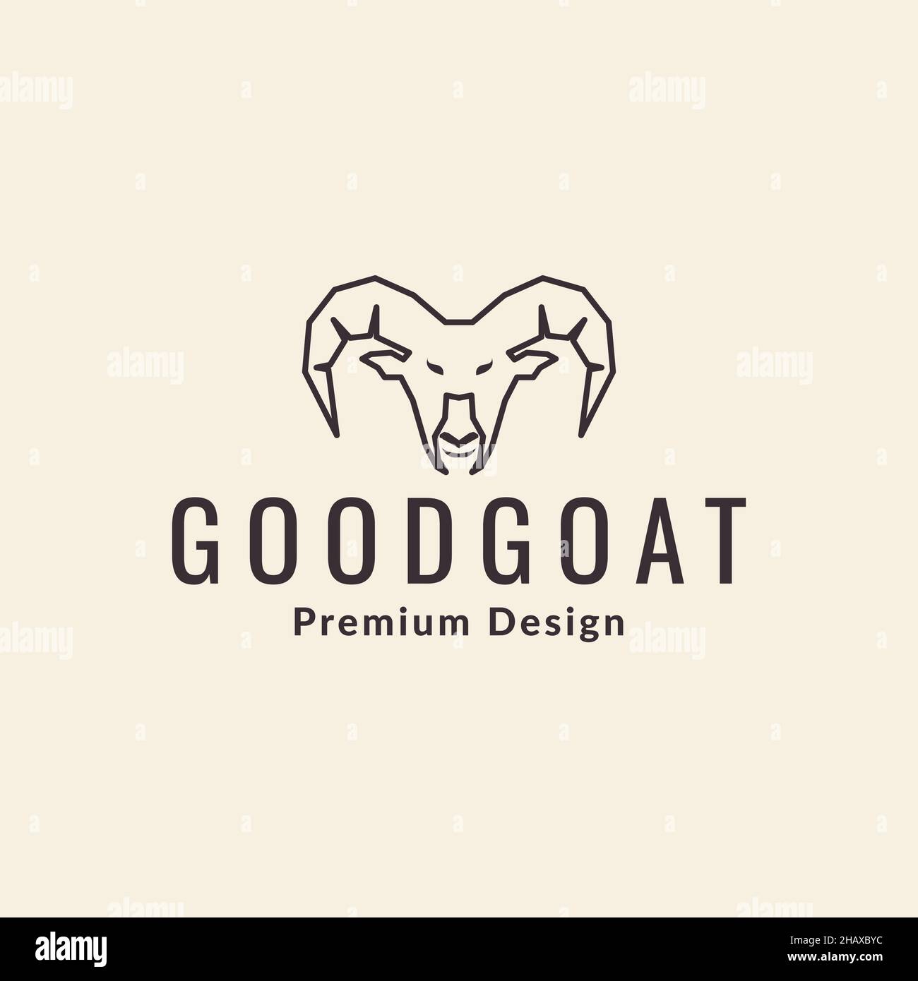Beautiful goat logo hi-res stock photography and images - Alamy