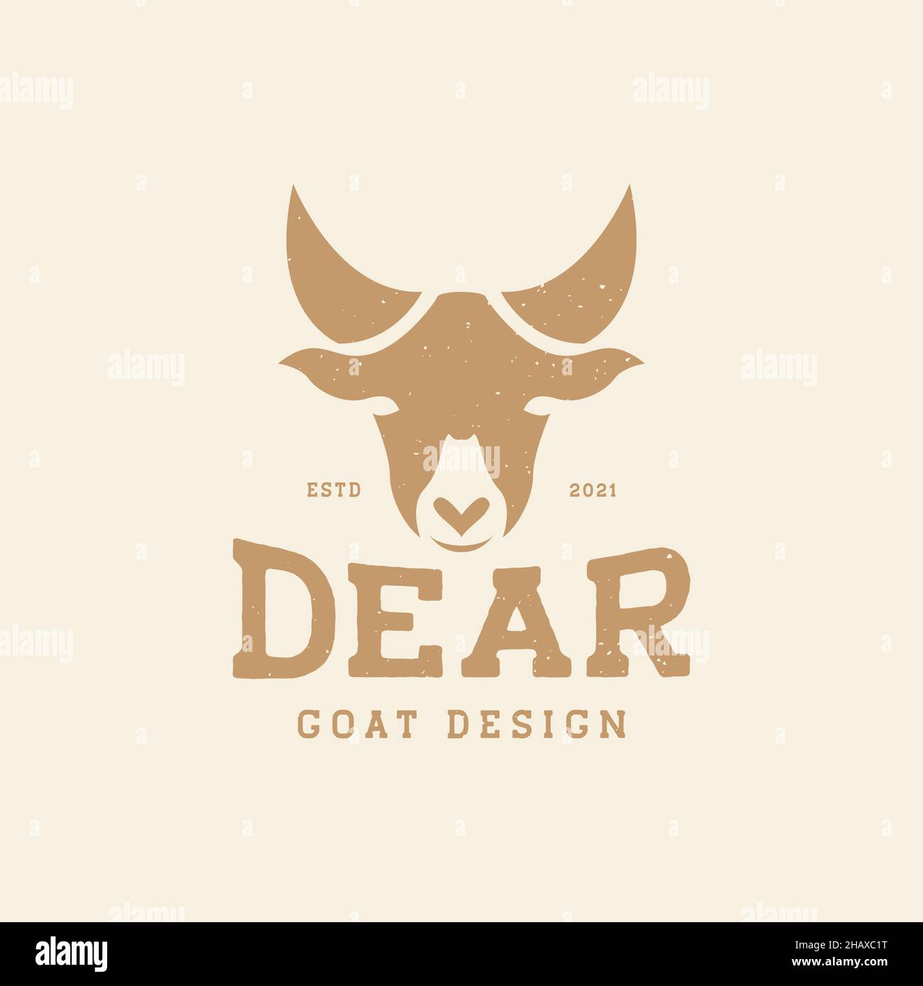 face goats brown logo symbol icon vector graphic design illustration ...
