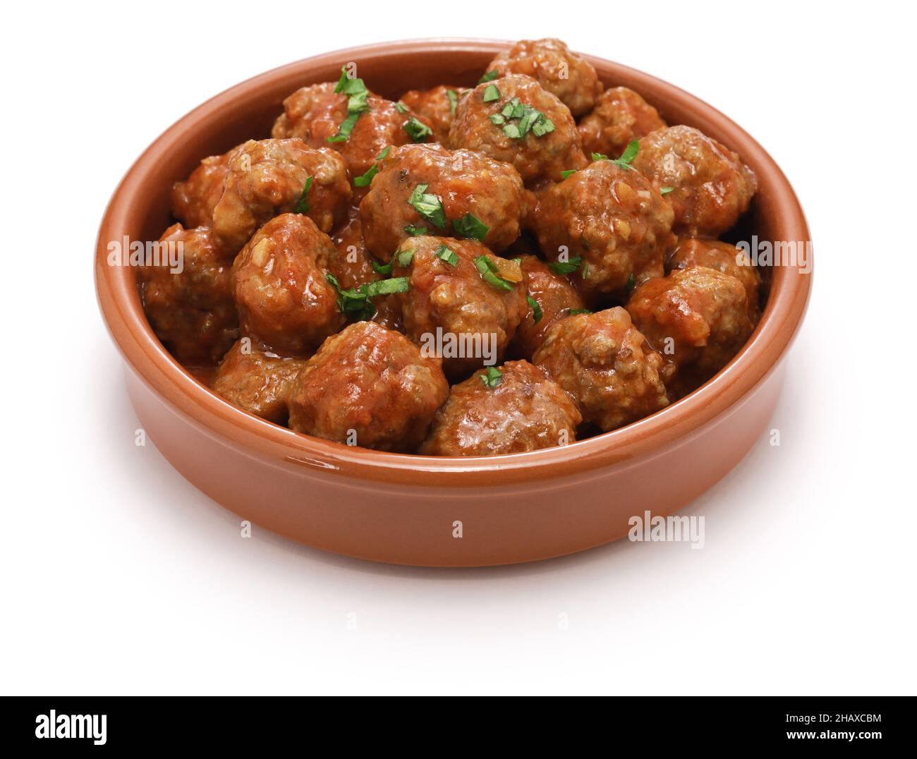 albondigas, spanish small meatballs, traditional tapas dish Stock Photo ...