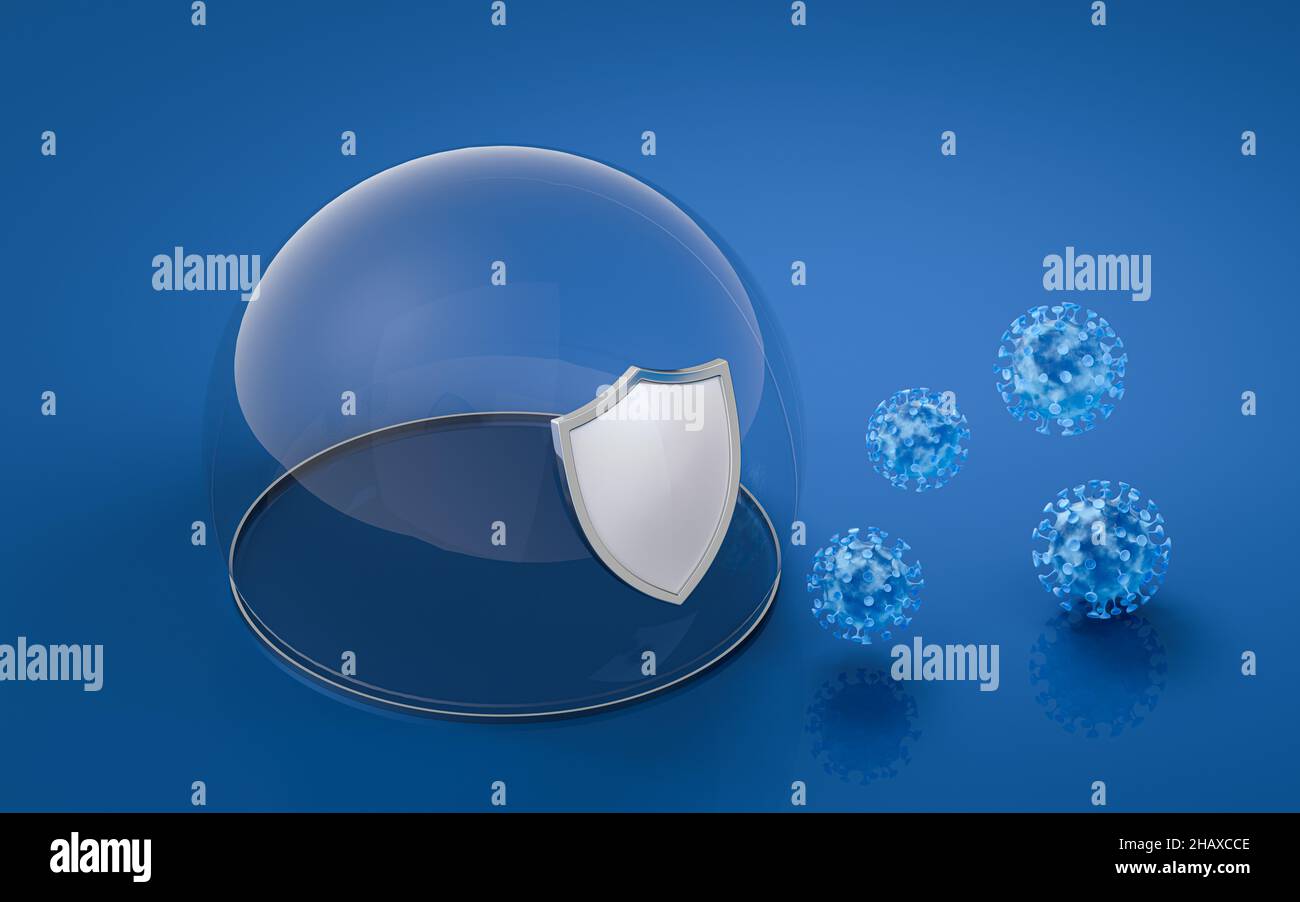 Protection cover and shield, 3d rendering. Computer digital drawing ...