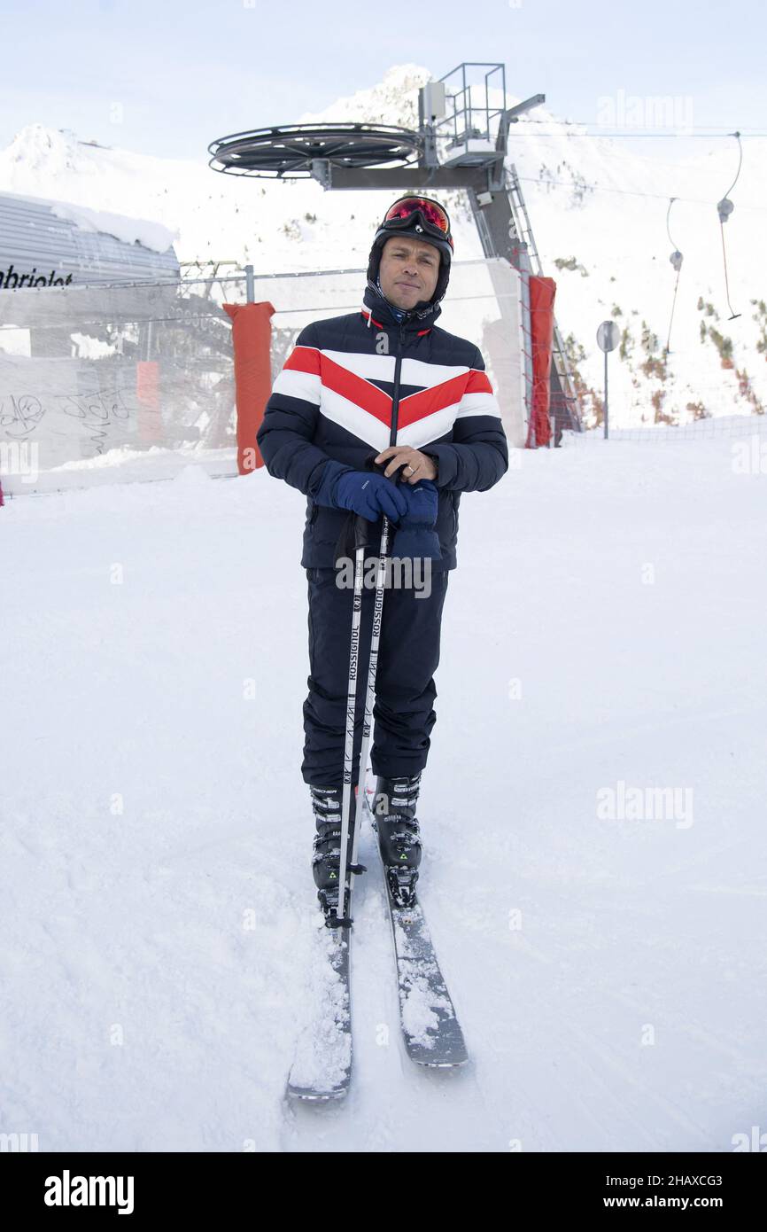 Eric Judor is seen on the ski slopes during the 13th Les Arcs Film ...