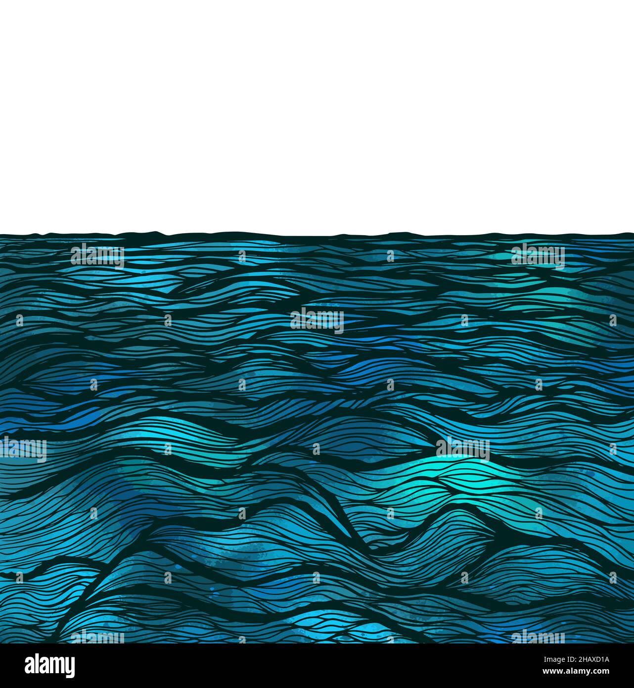 Sea graphic waves. Vector illustration Stock Vector Image & Art - Alamy