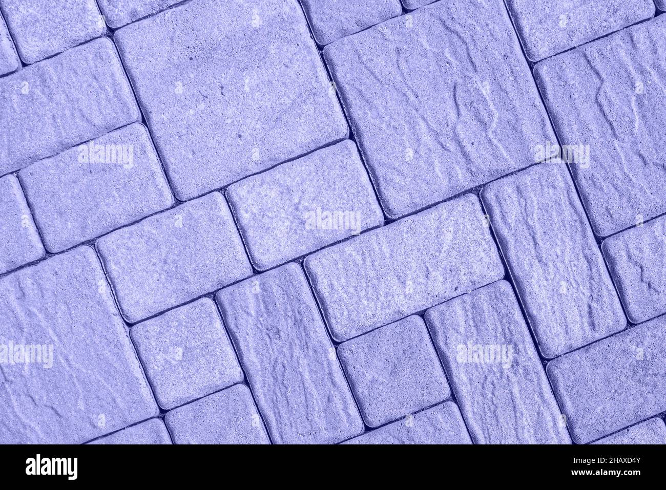 Diagonal street pavement background with geometric pattern of square ...