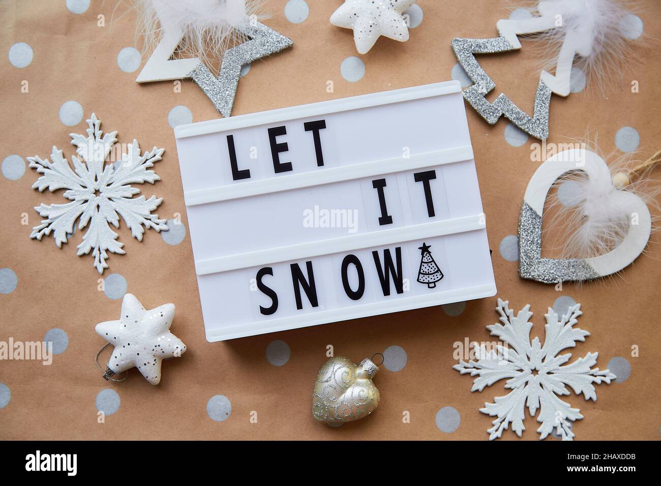 Let snow text around hi-res stock photography and images - Alamy