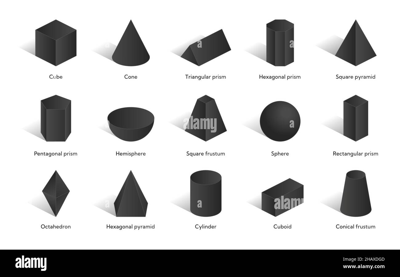 Geometric 3d Shapes Cut Outs