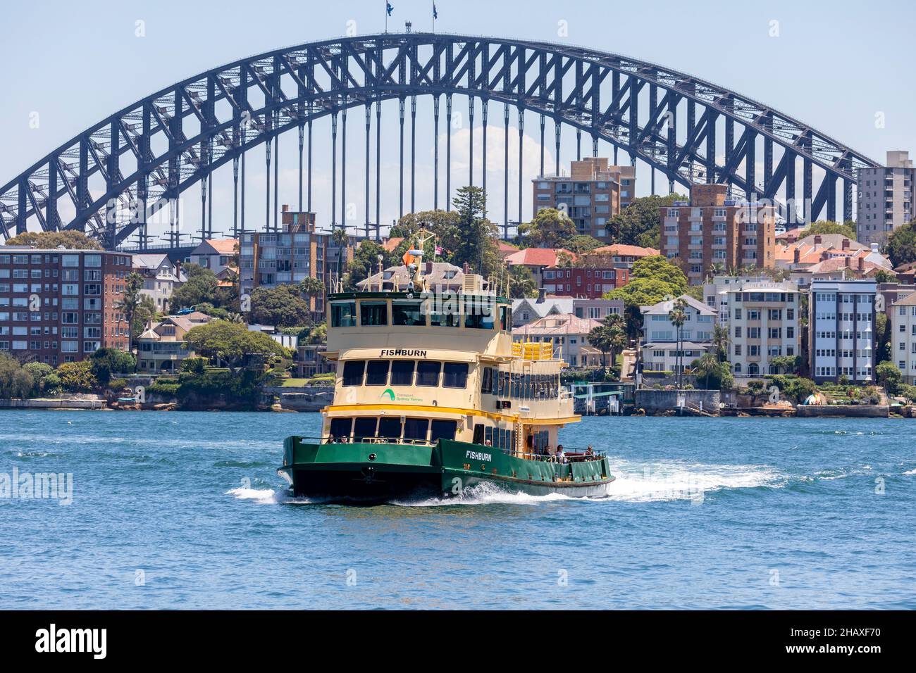 Sydney ferry MV Fishburn a first fleet class ferry on Sydney Harbour ...
