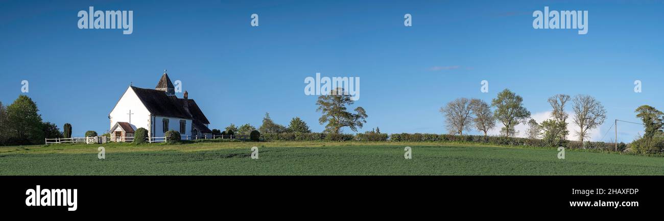Spring at St Hubert's Church, Idsworth, Waterlooville, UK Stock Photo ...