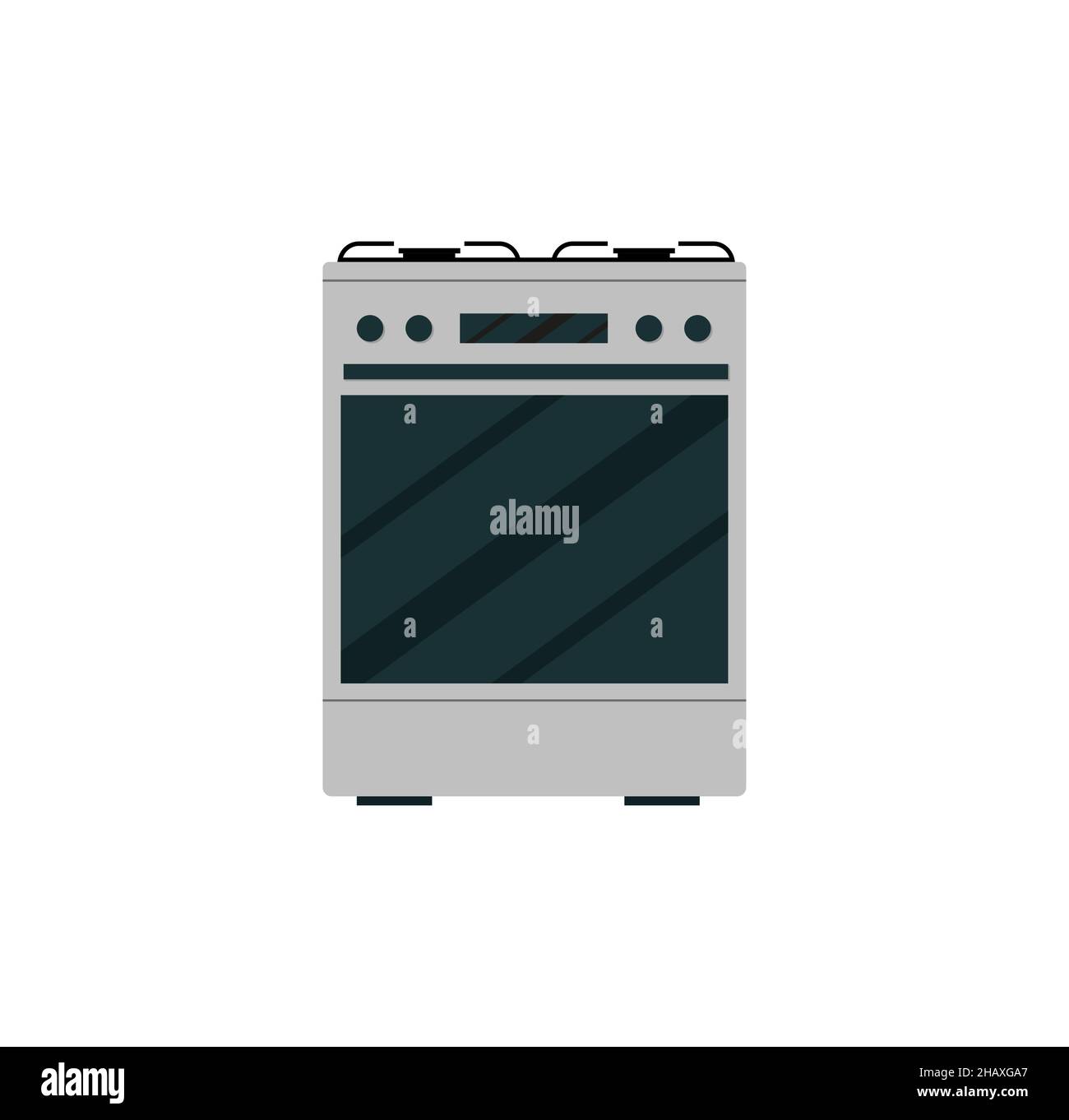 Gas stove isolated on white background. Vector illustration in flat ...