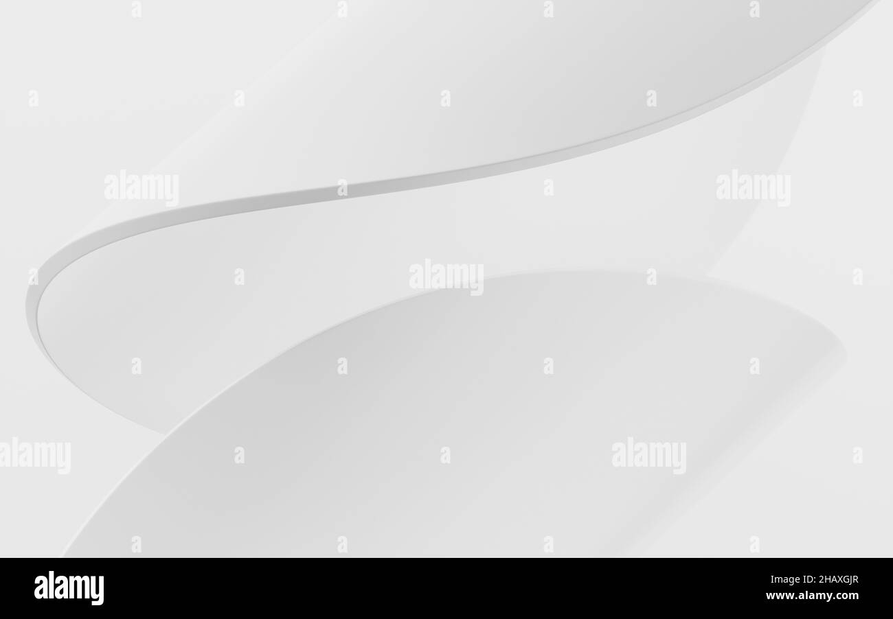 White curving geometry, 3d rendering. Computer digital drawing Stock ...