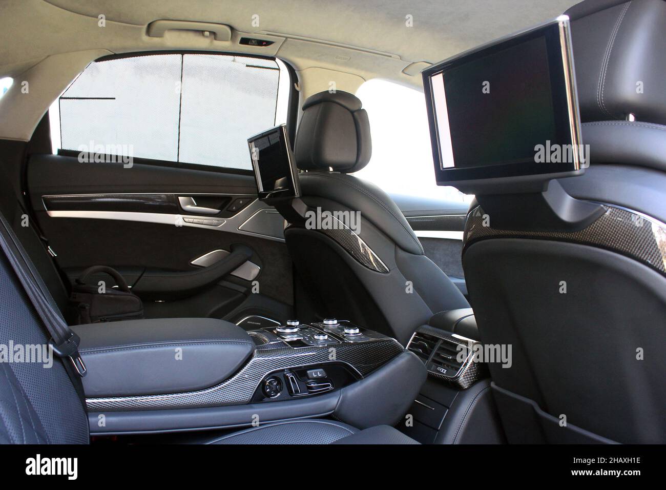 Car interior luxury service. Car interior details Stock Photo - Alamy